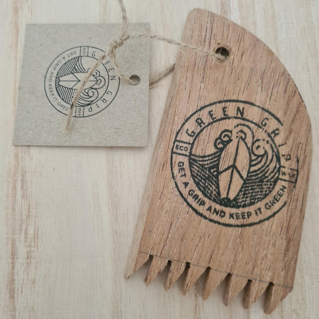 Green Grip - Upcycled Wood Surf Comb - Go For Zero